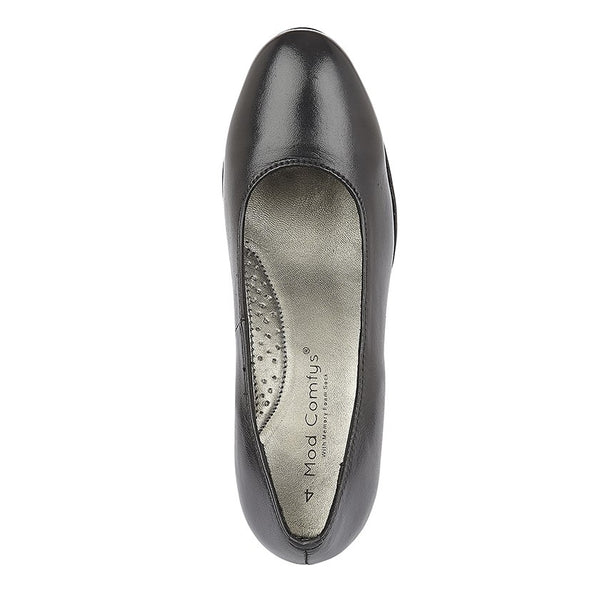 Mod Comfys Ladies Leather Office Heeled Court Shoes – Sowerbys Shoes