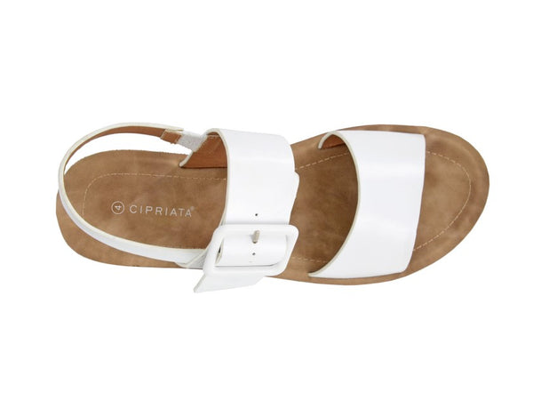 Cipriata 'Orfa' Ladies Sling Back Buckle Wedge Sandal – Sowerbys Shoes